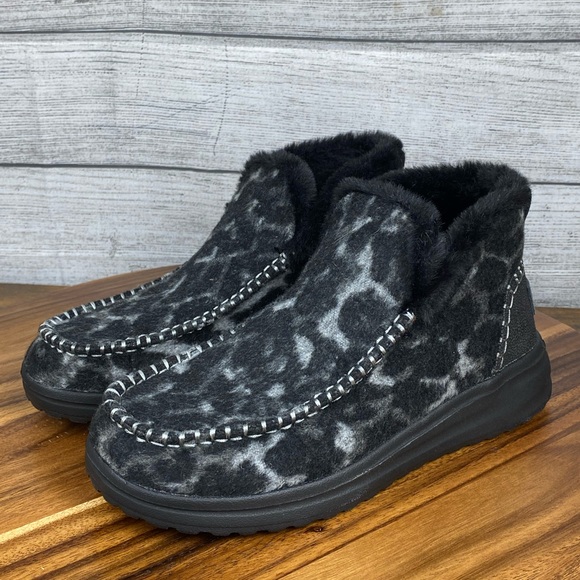 Hey Dude | Shoes | New Hey Dude Denny Ankle Bootie Marble Grey Black ...